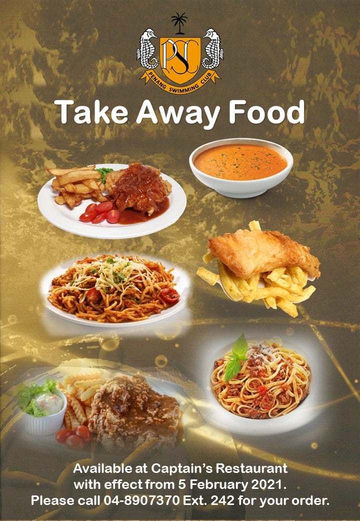 Take Away Food Poster - Penang Swimming Club