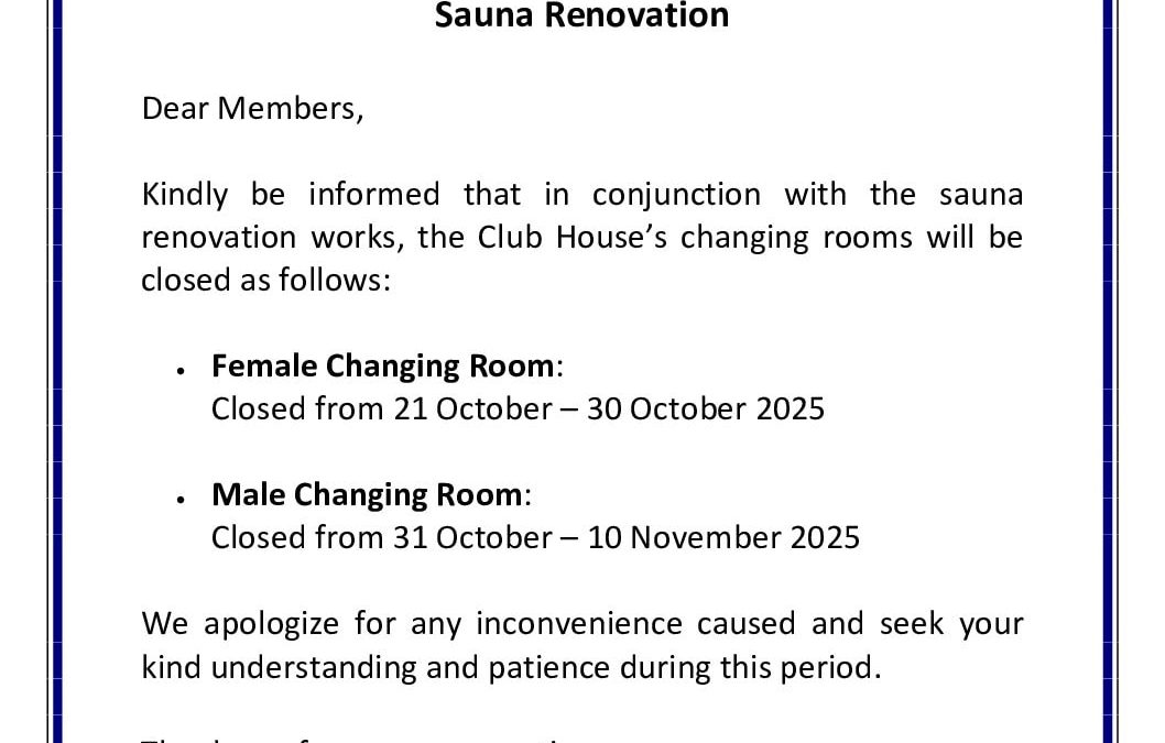 Notice_Closure_of_Club_House_Chaging_Room - Penang Swimming Club
